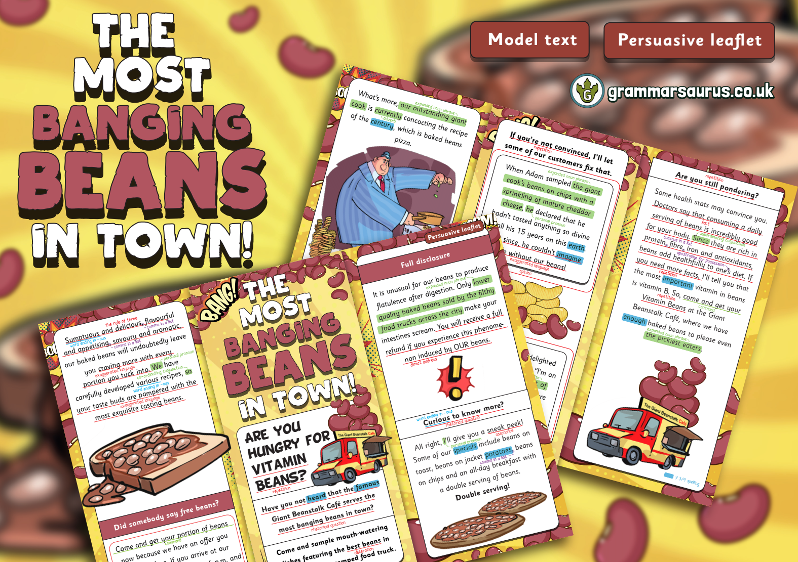 Year 3 Model Text – Persuasive – Leaflet – The most banging beans in ...