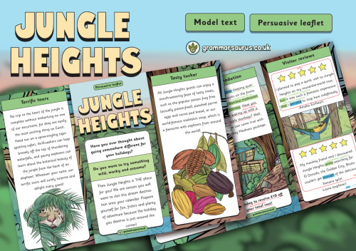 Year 4 Model Text – Persuasive Leaflet – Jungle Heights - Grammarsaurus
