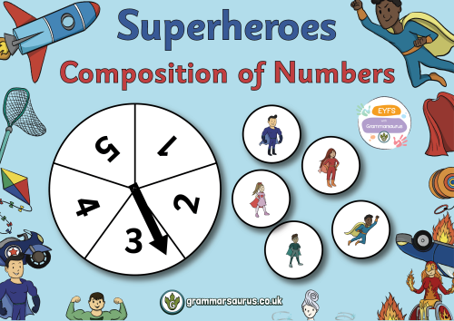 EYFS Superheroes – Composition of Numbers - Grammarsaurus