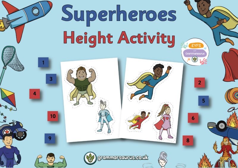 EYFS Superheroes – Height Activity - Grammarsaurus