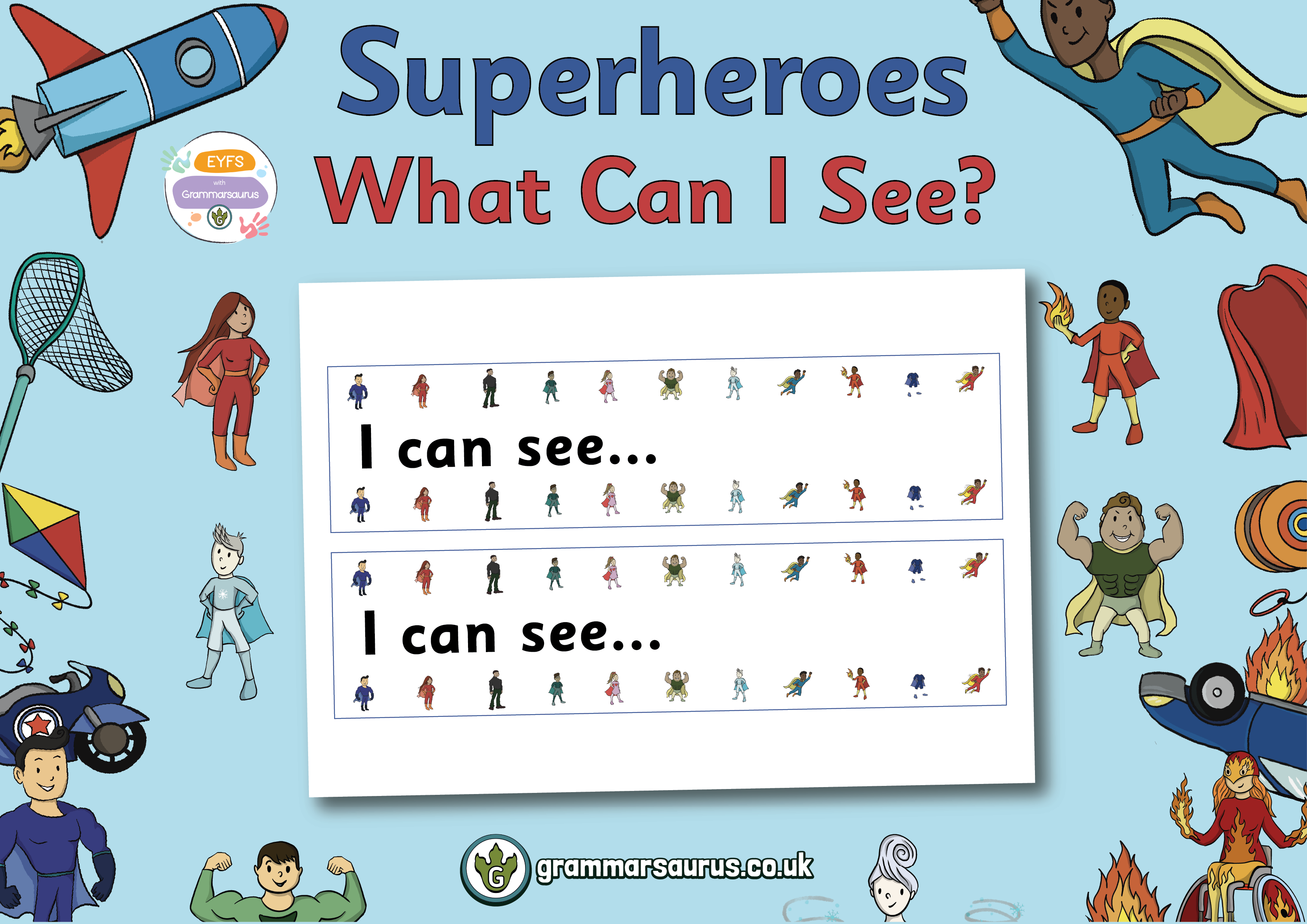 EYFS Superheroes – What Can I See? - Grammarsaurus