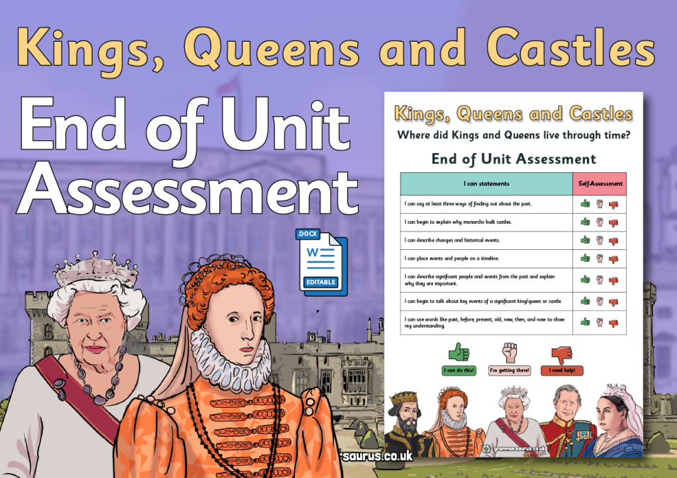 KS1 History - Kings, Queens and Castles - End-of-unit assessment ...