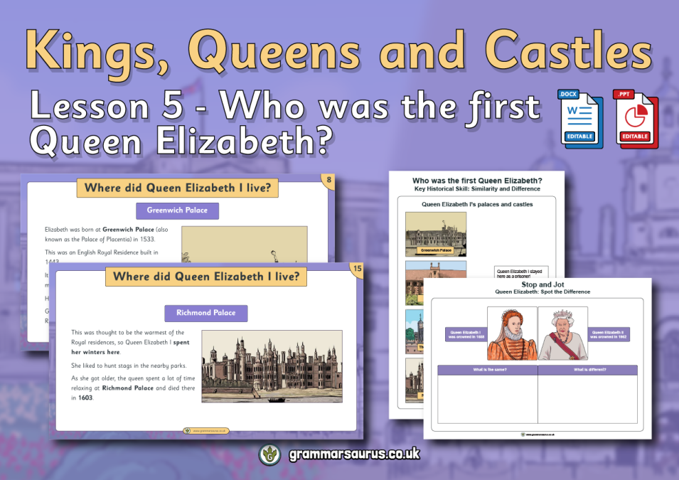 Kings, Queens and Castles - Grammarsaurus