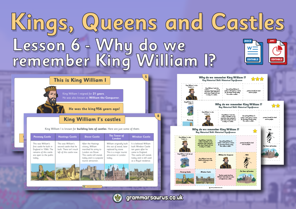 Kings, Queens and Castles - Grammarsaurus