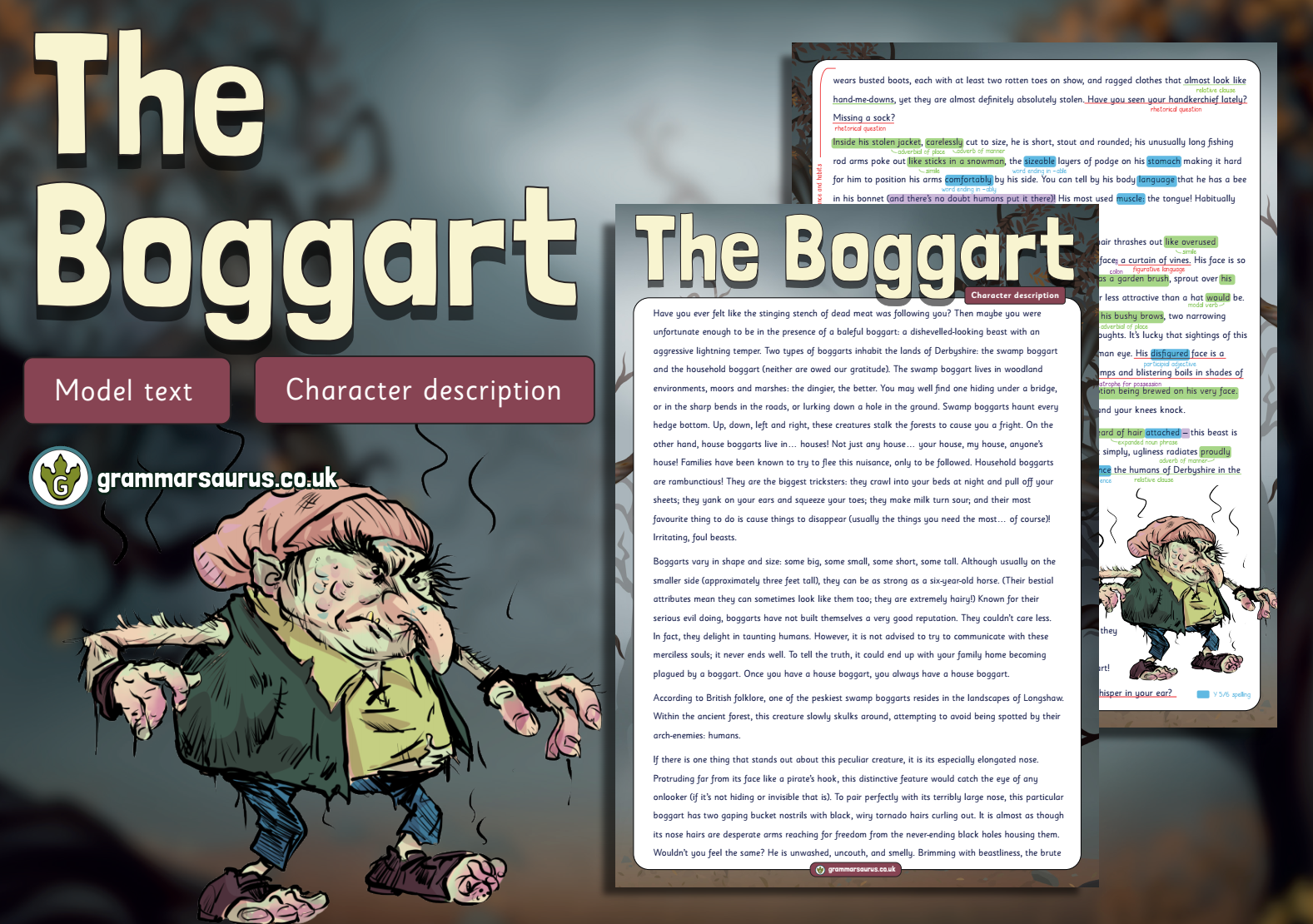 Year 6 Model Text – Character Description – The Boggart - Grammarsaurus
