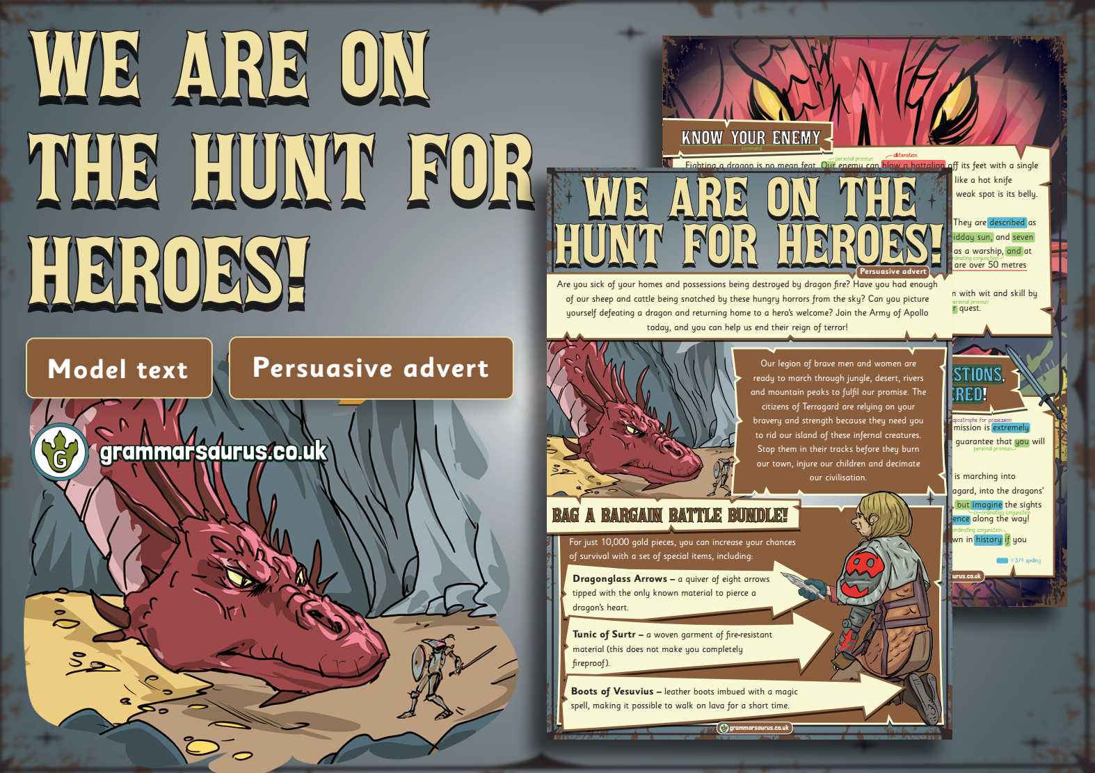 Year 4 Model Text – Persuasive advert – We are on the hunt for heroes ...