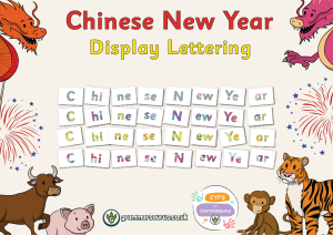 EYFS Chinese New Year – Display Lettering - Grammarsaurus
