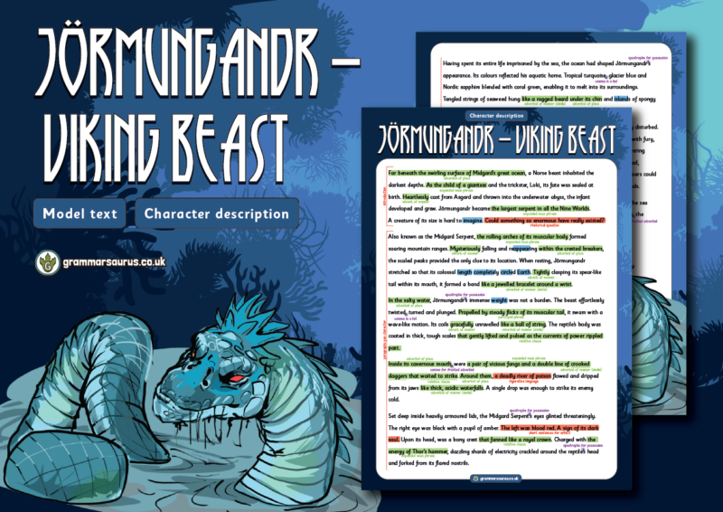 Year 4 Model Text – Character description – Jörmungandr - Viking Beast ...