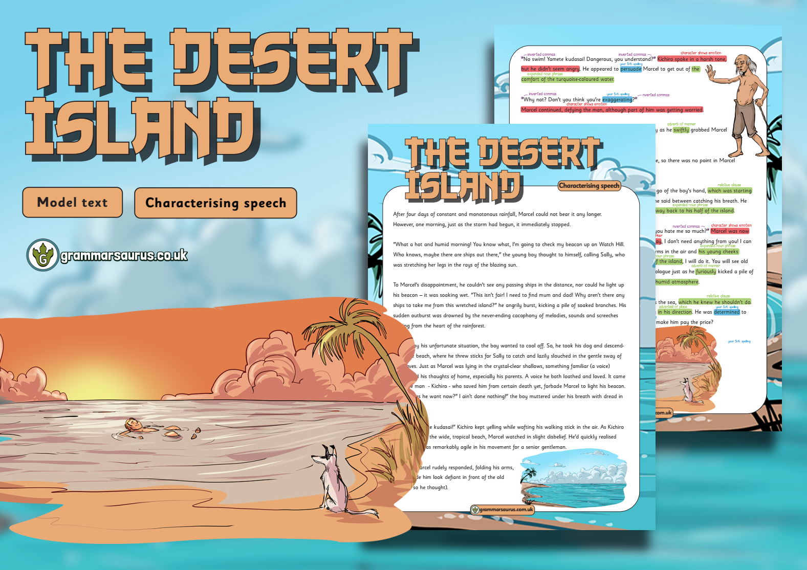 Year 5 Model Text – Characterising speech – The Desert Island ( gbsct ...