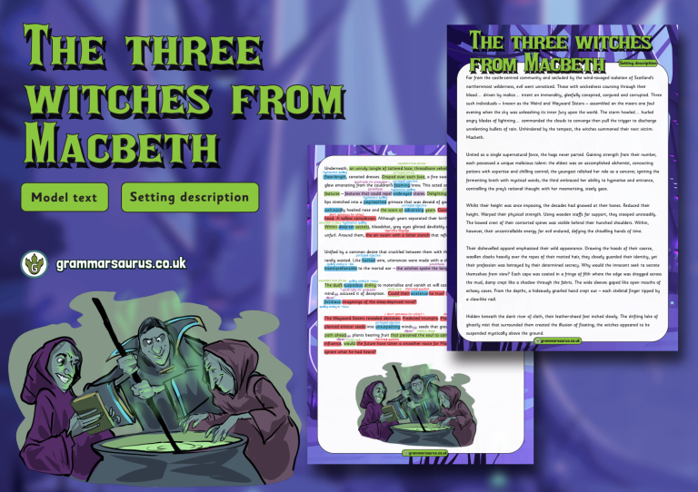 Year 6 Model Text – Setting Description – The Three Witches from ...