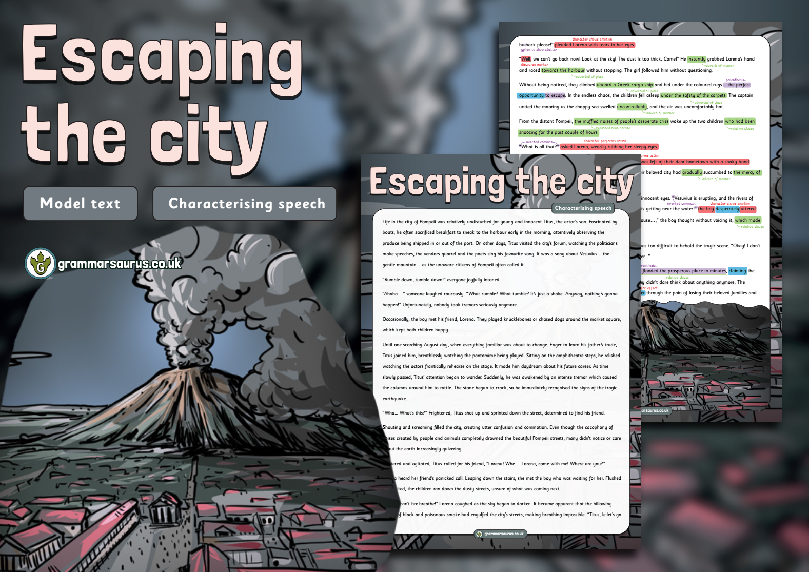 Year 5 Model Text – Characterising speech – Escaping the city ...