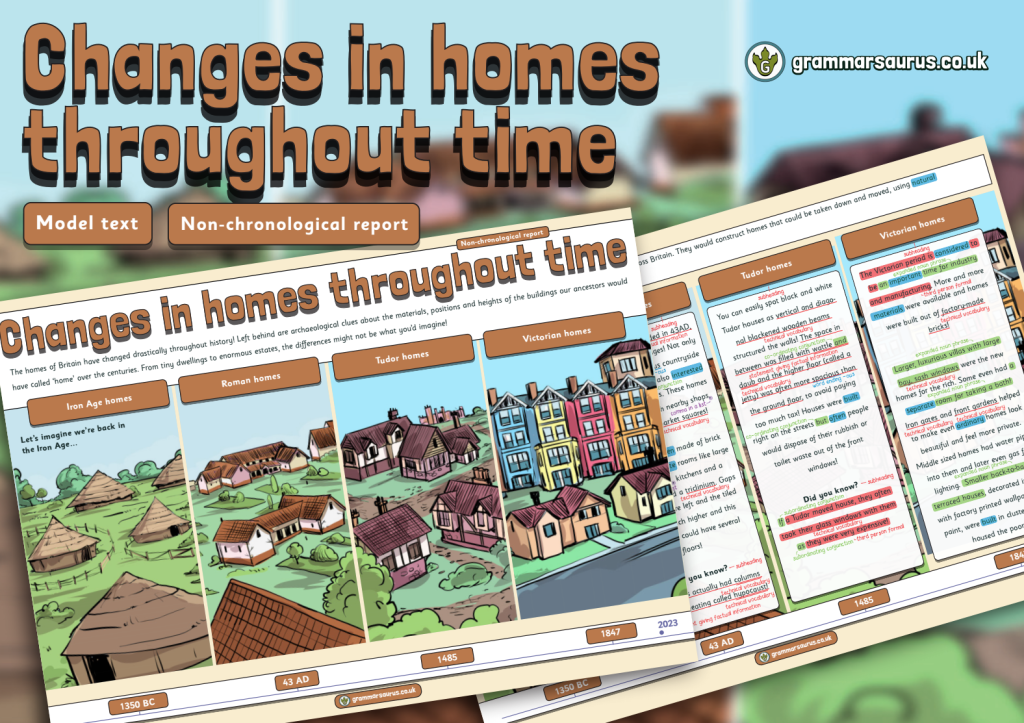 Year 3 Model Text – Non-chronological report – Changes in homes ...
