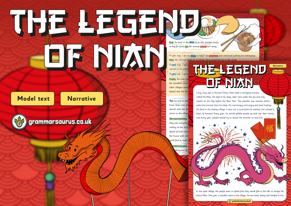 Year 2 Model Text – Narrative – The legend of Nian ( gbsct P2 , Grade 1 ...