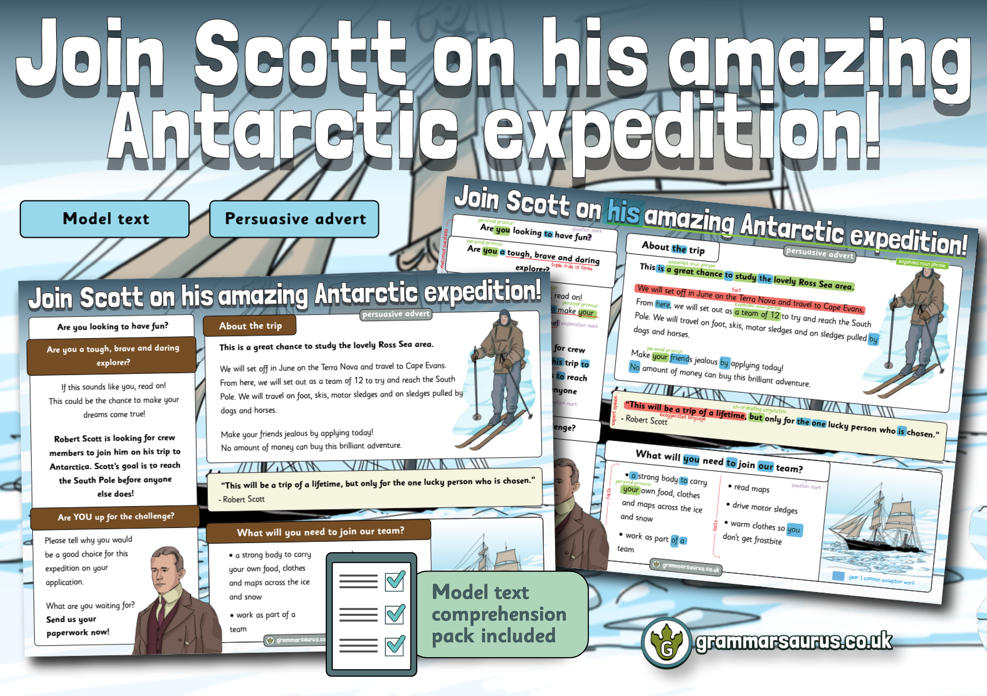 Year 1 Model Text – Persuasive advert – Join Scott on his amazing ...