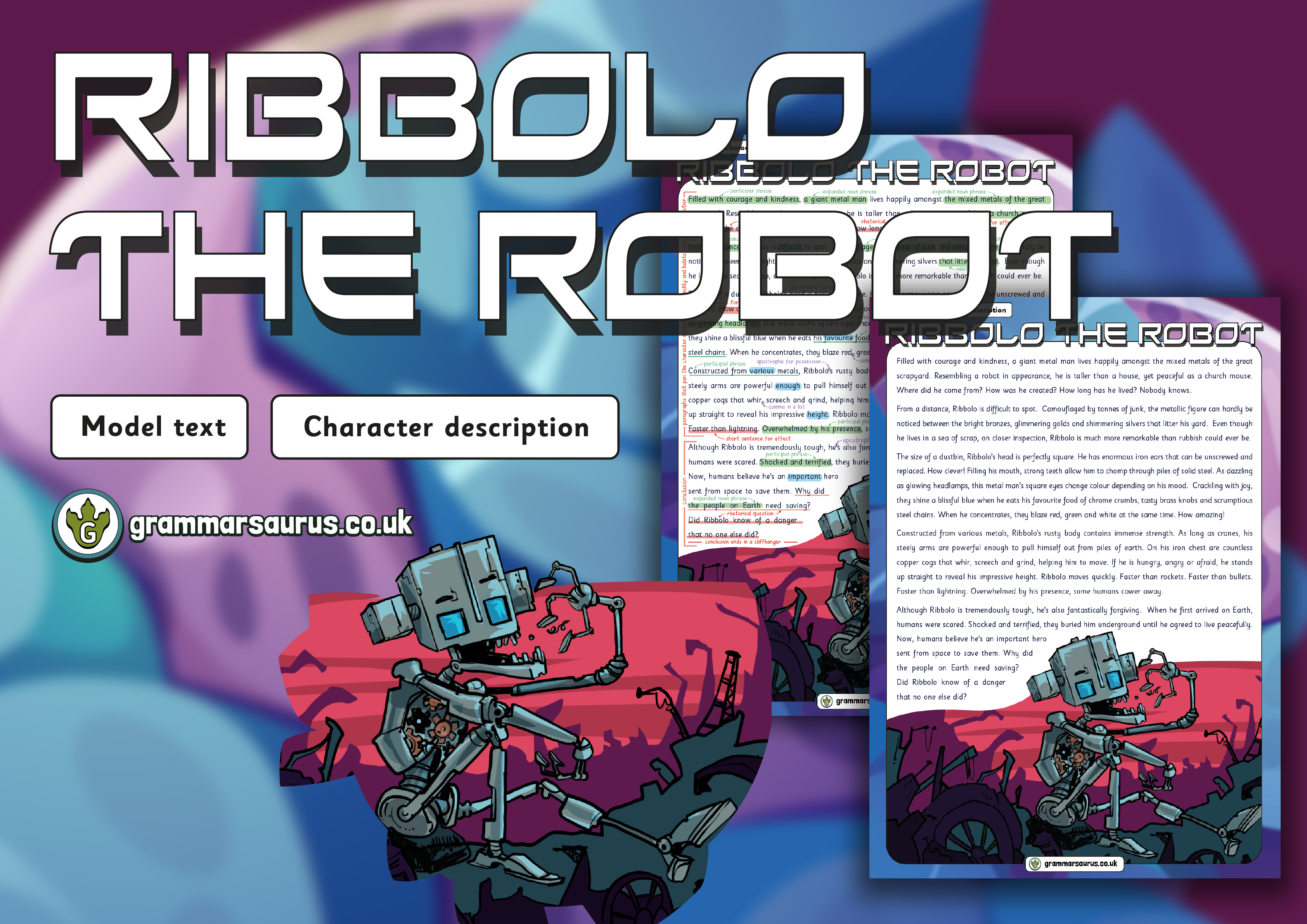 Year 3 Model Text – Character description – Ribbolo the Robot ...