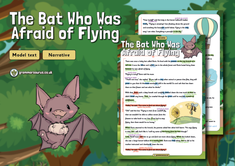 Year 2 Model Text – Narrative – The bat who was afraid of flying ...
