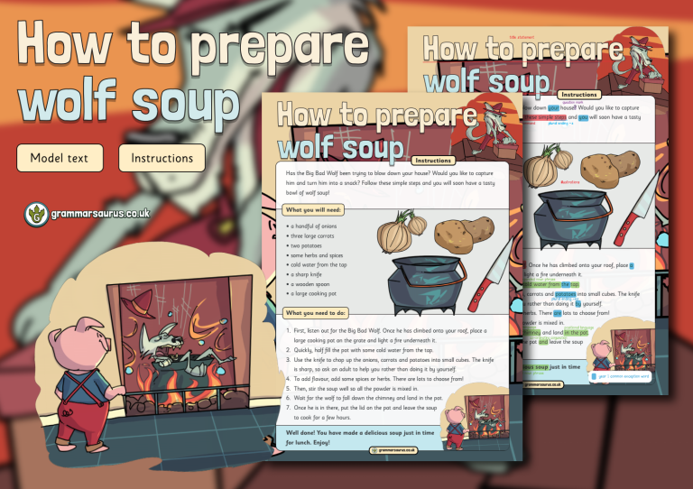 Year 1 Model Text – Instructions – How to prepare wolf soup - Grammarsaurus