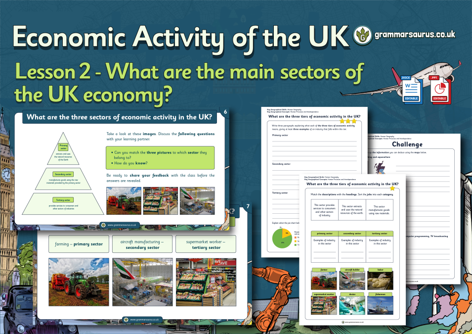Year 6 Geography - What are the main sectors of the UK economy? Lesson ...