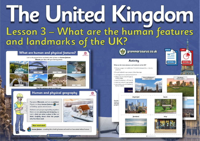 Year 3 Geography - The United Kingdom - What are the human features and ...