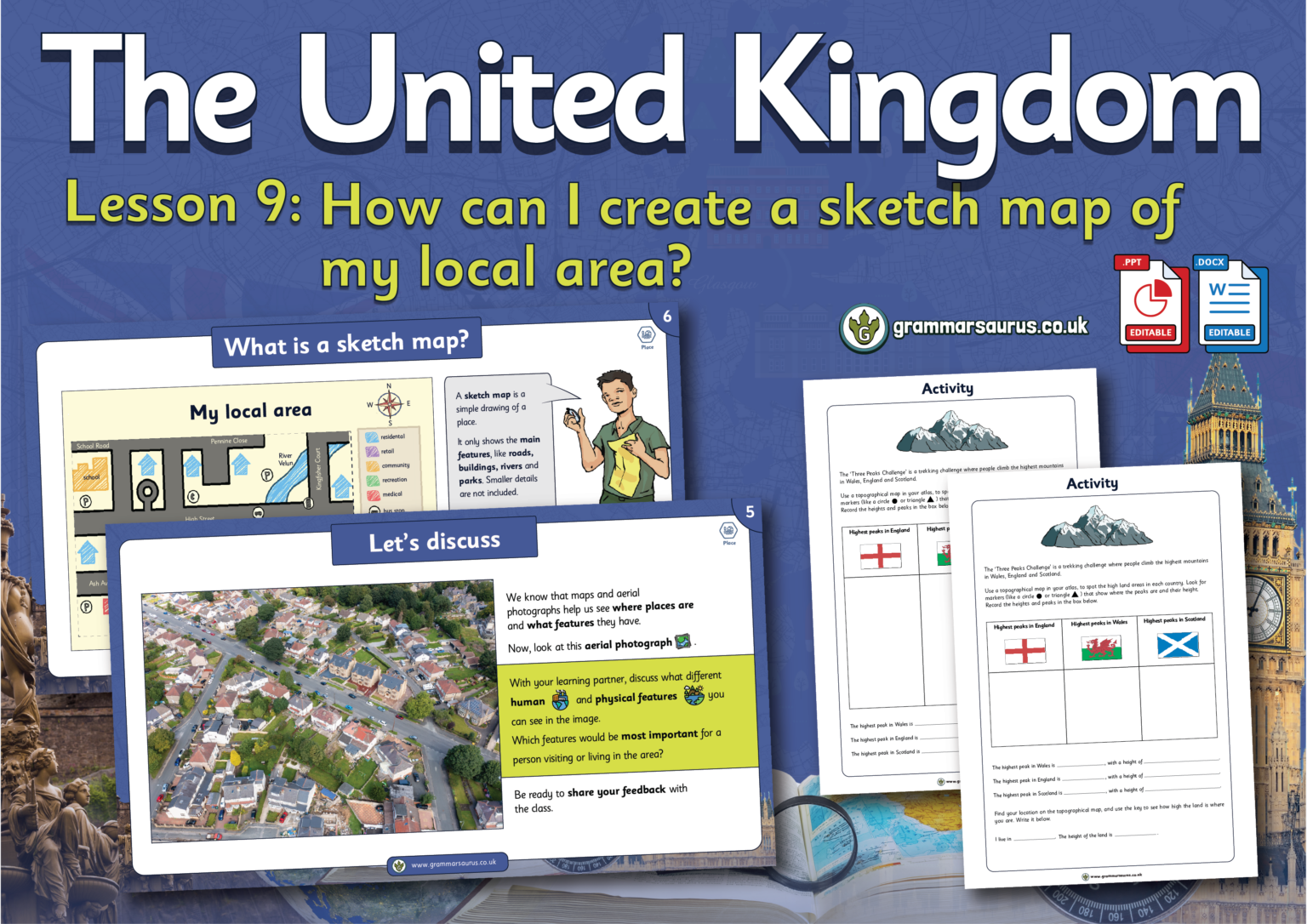 Year 3 Geography - The United Kingdom - How can I create a sketch map ...