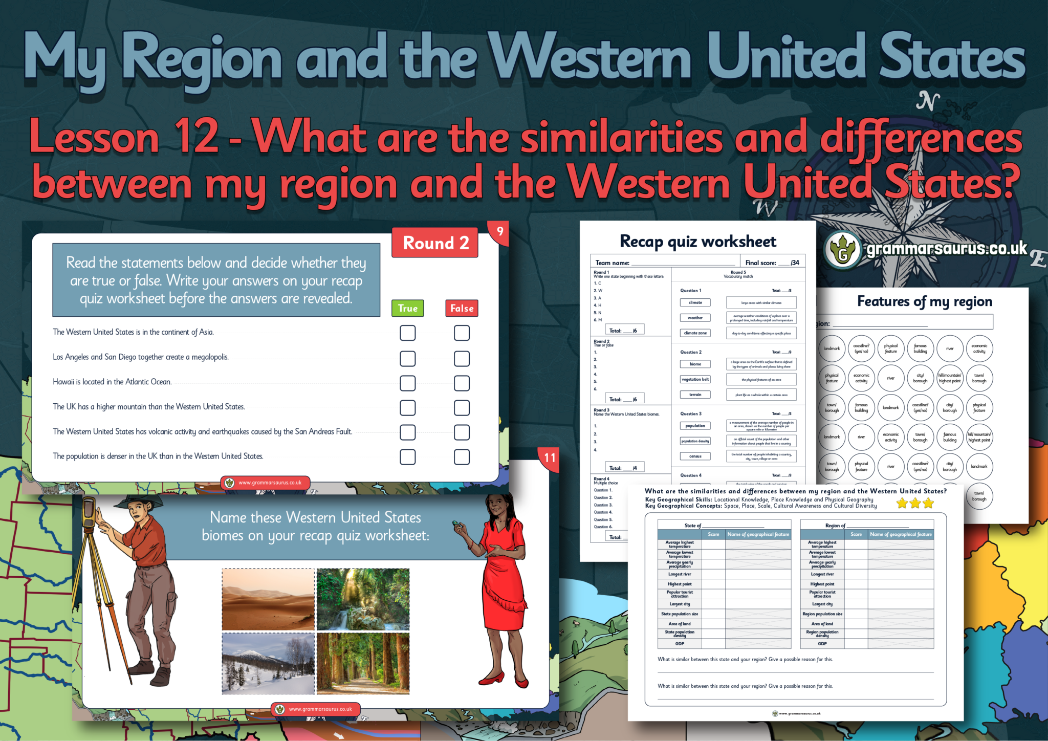 Year 5 Geography – My Region and the Western United States - What are ...