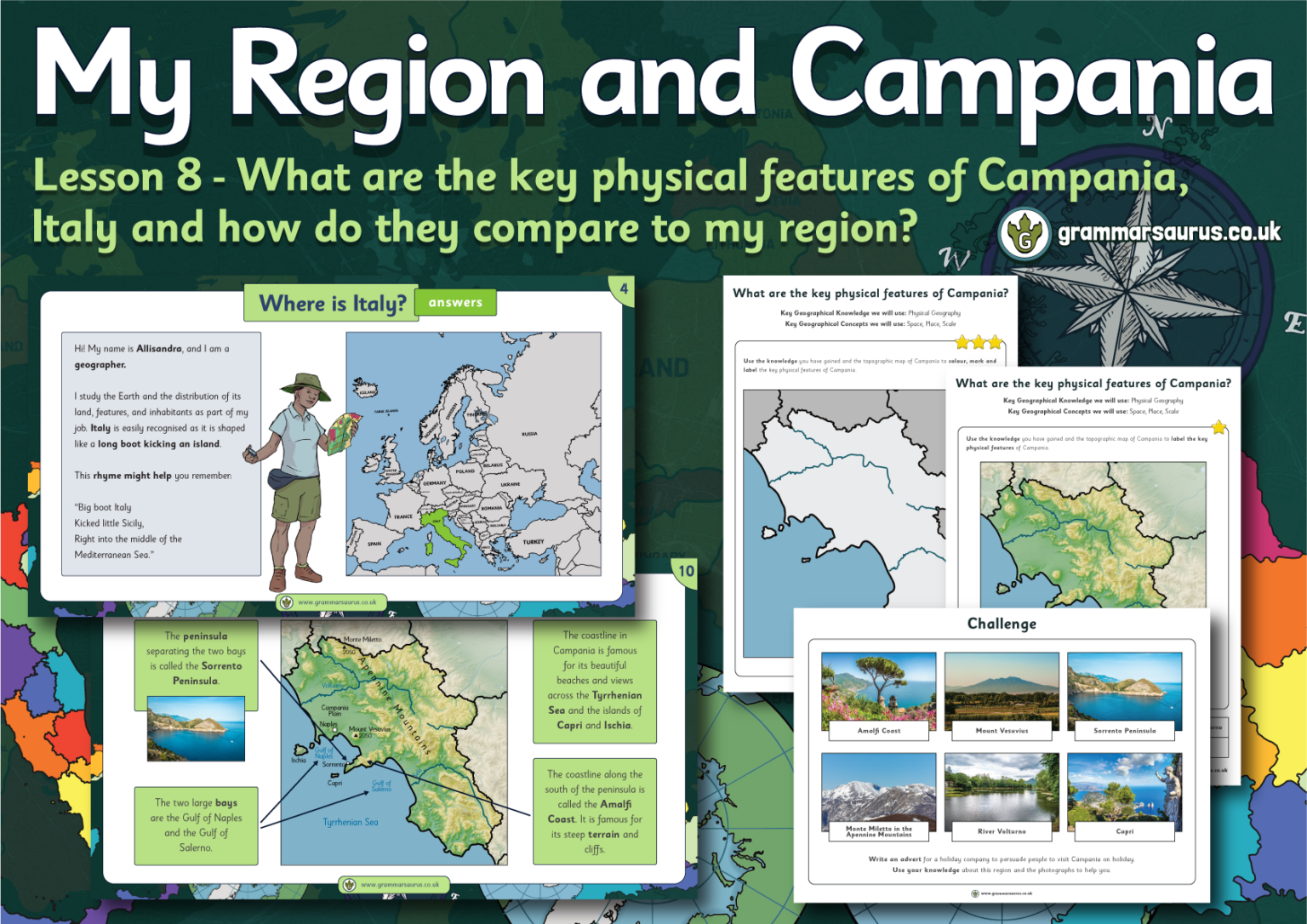 Year 4 Geography - My Region and Campania - What are the key physical ...