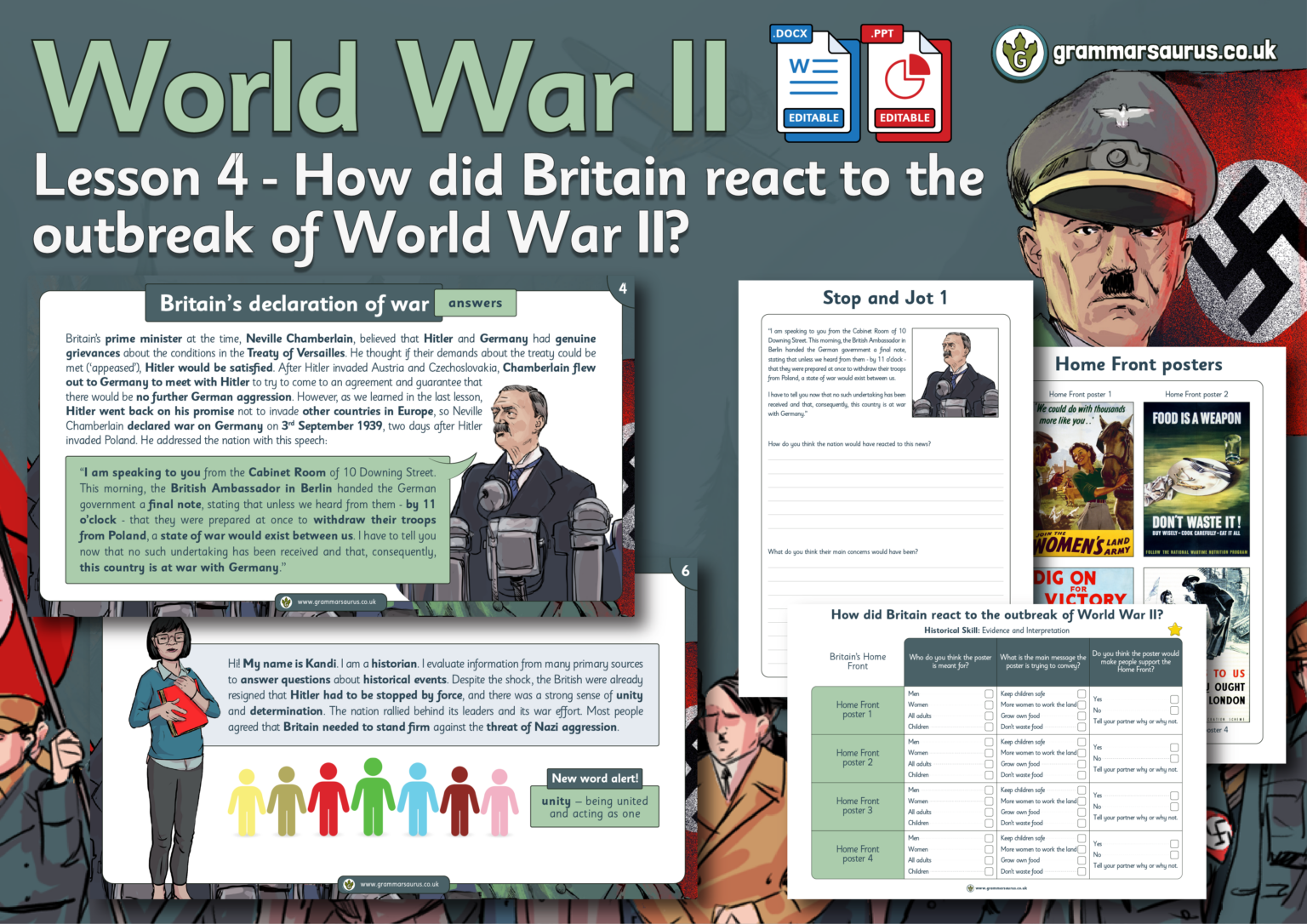 Year 6 History - World War Two - How did Britain react to the outbreak ...