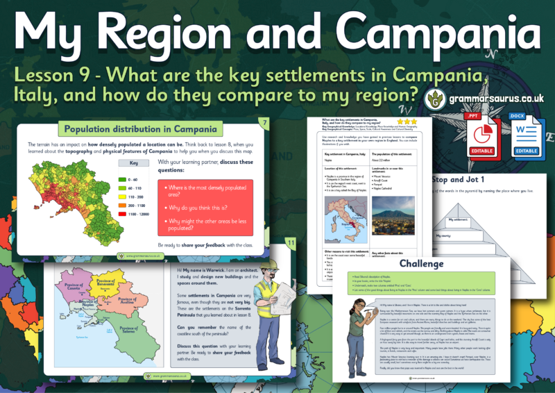 Year 4 Geography - My Region and Campania - What are the key ...