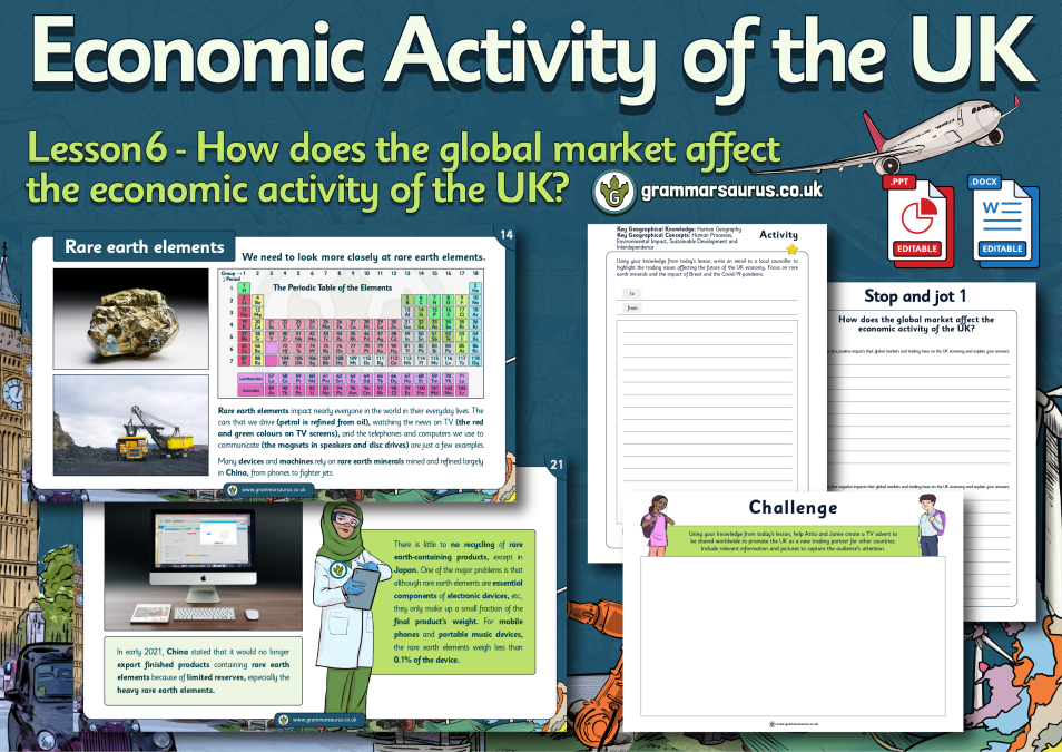 Year 6 - The Economic Activity of the UK - Grammarsaurus