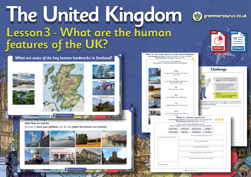 Year 3 Geography - The United Kingdom - What are the human features of ...