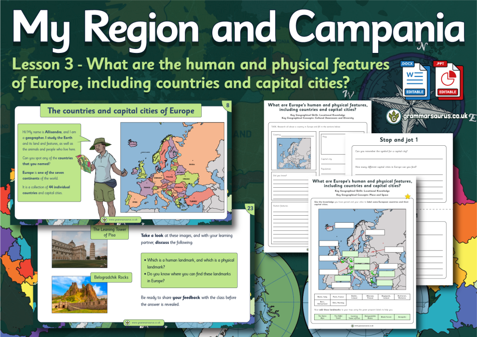 Year 4 Geography - What are the human and physical features of Europe ...