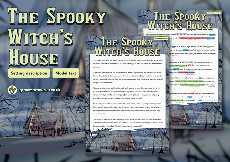 Year 2 Model Text – Setting description – The Spooky Witch's House ...
