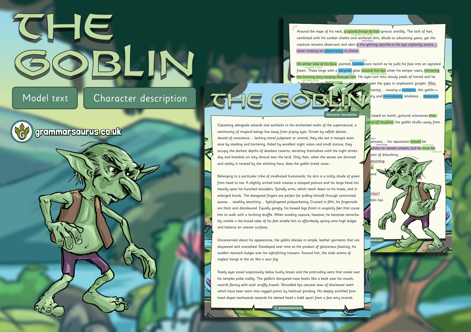 Year 5 Model Text – Character description – The Goblin - Grammarsaurus