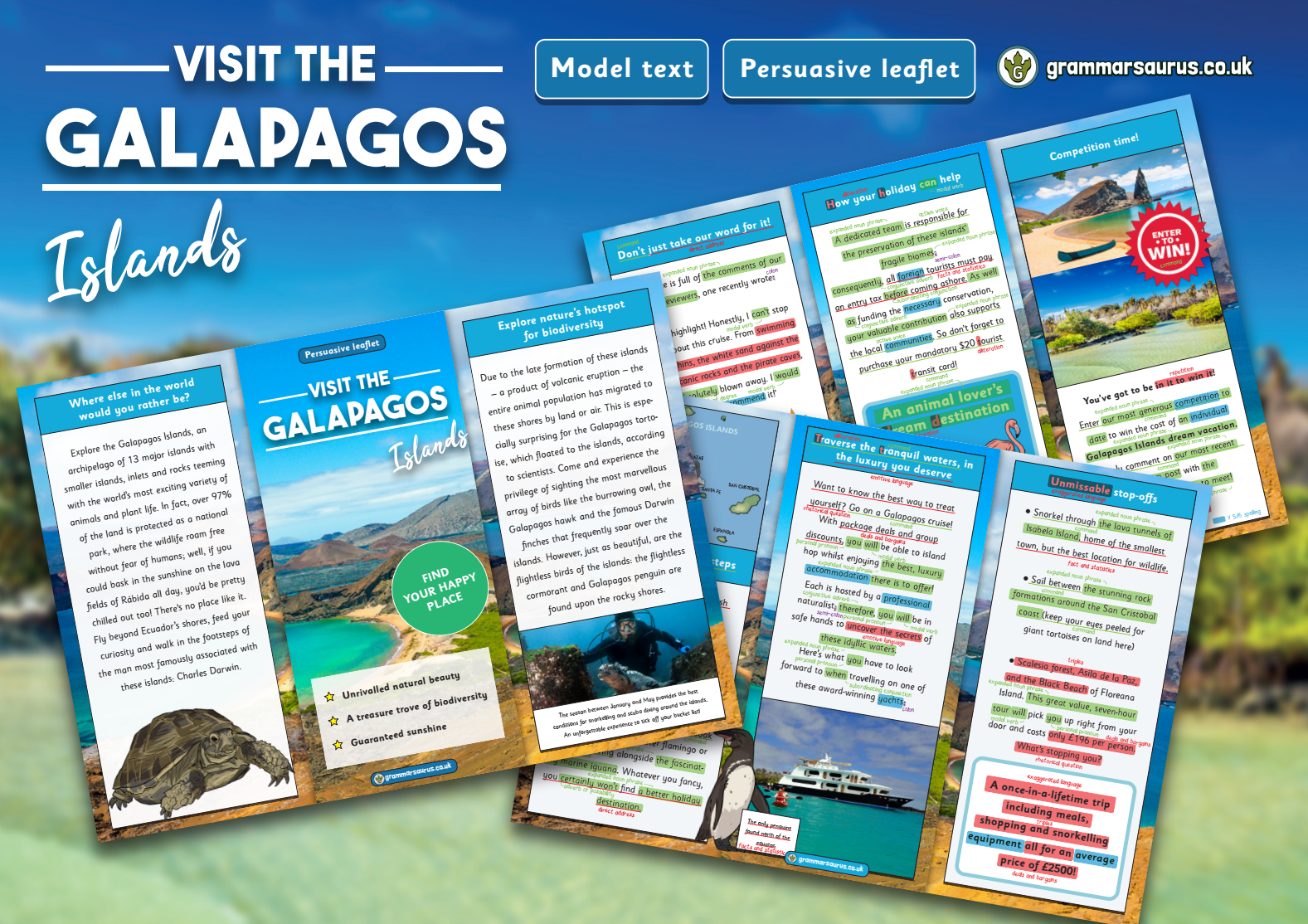 Year 6 Model Text – Persuasive leaflet - Visit The Galapagos Islands ...