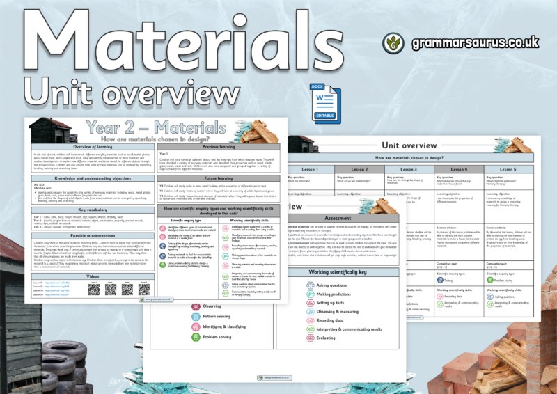Year 2 Materials - Grammarsaurus