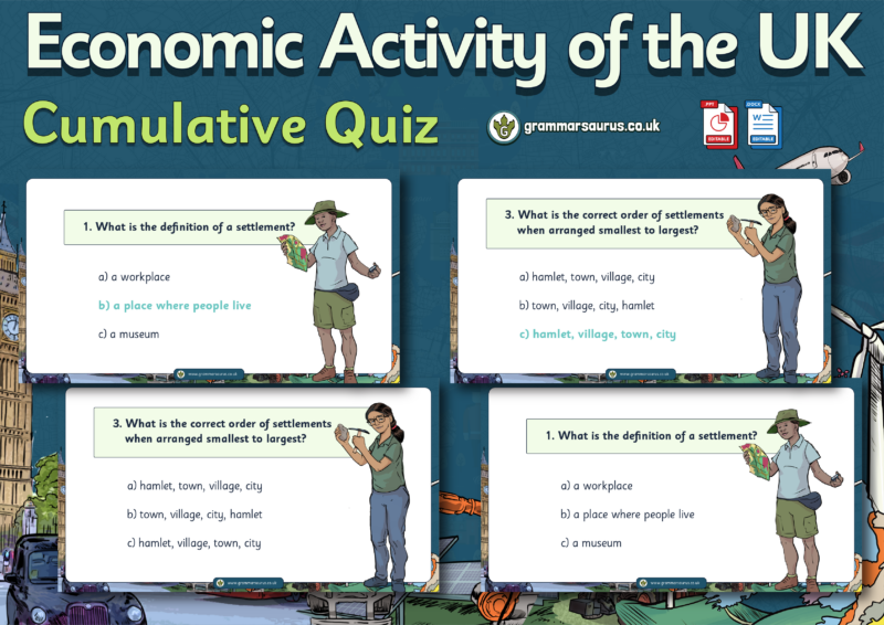 Year 6 Geography - Economic Activity of the UK - Cumulative Quiz ...