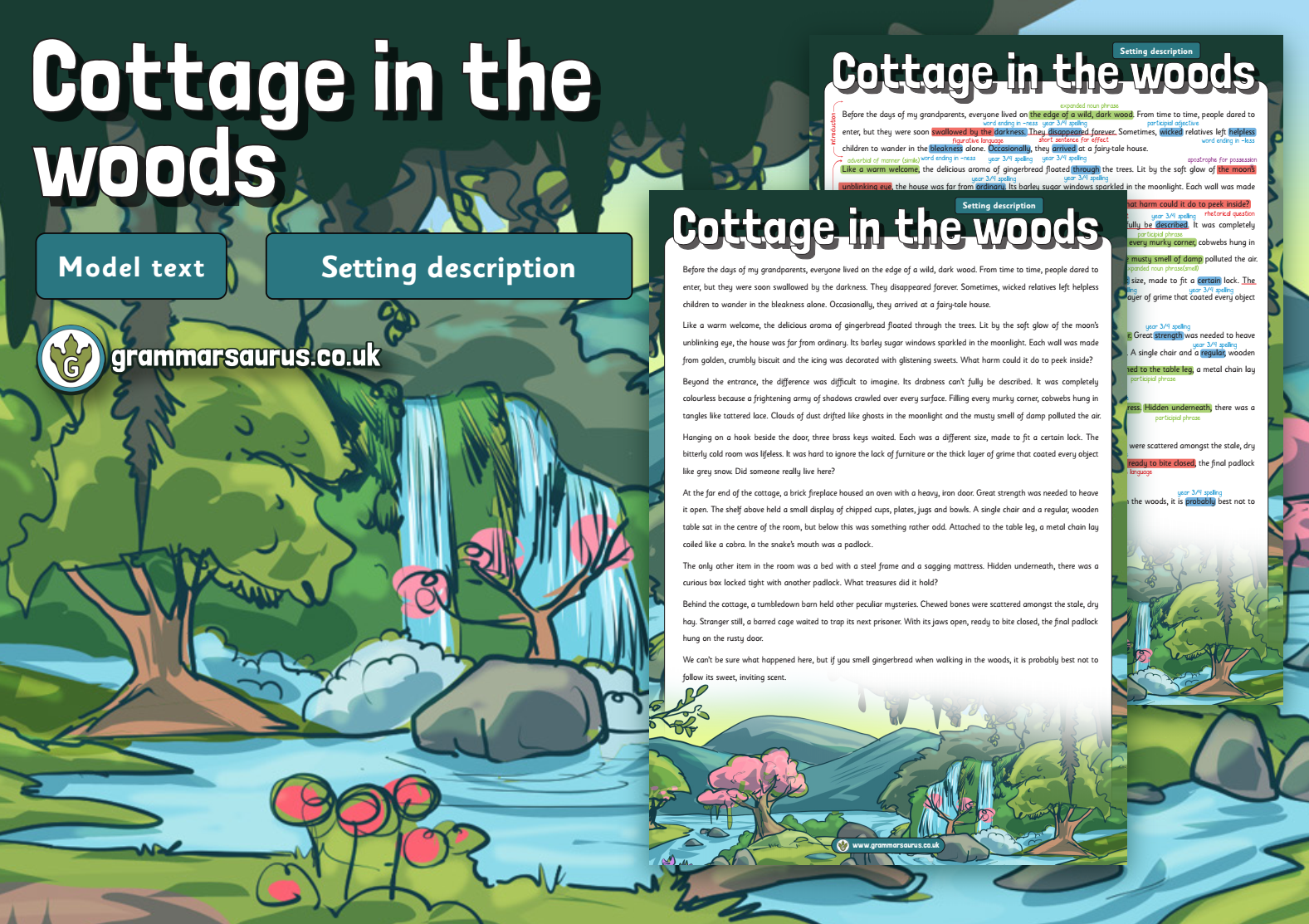 Year 3 Model Text – Setting description – Cottage in the woods ...