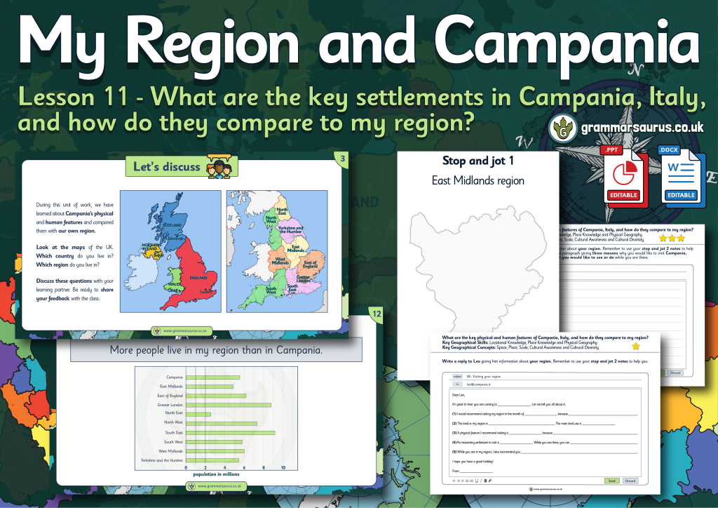 Year 4 Geography - What are the key settlements in Campania, Italy, and ...