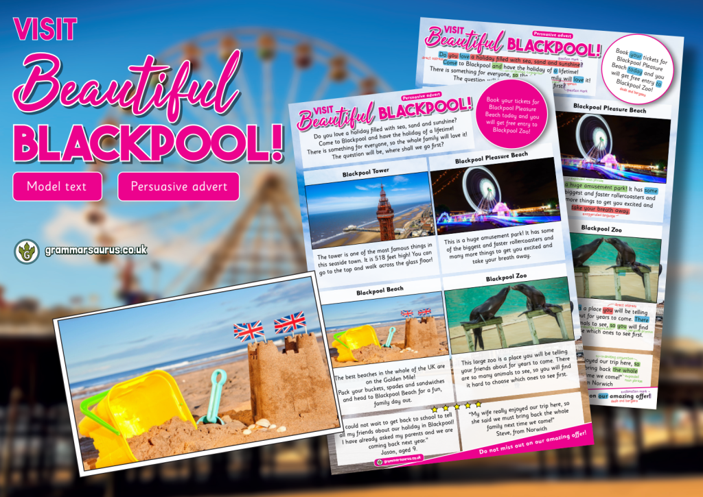 Year 1 Model Text – Persuasive advert – Visit Beautiful Blackpool ...