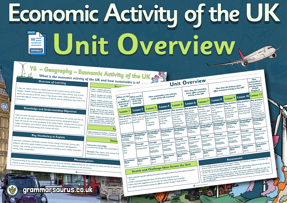 Year 6 Geography – Economic Activity of the UK - Unit Overview ...