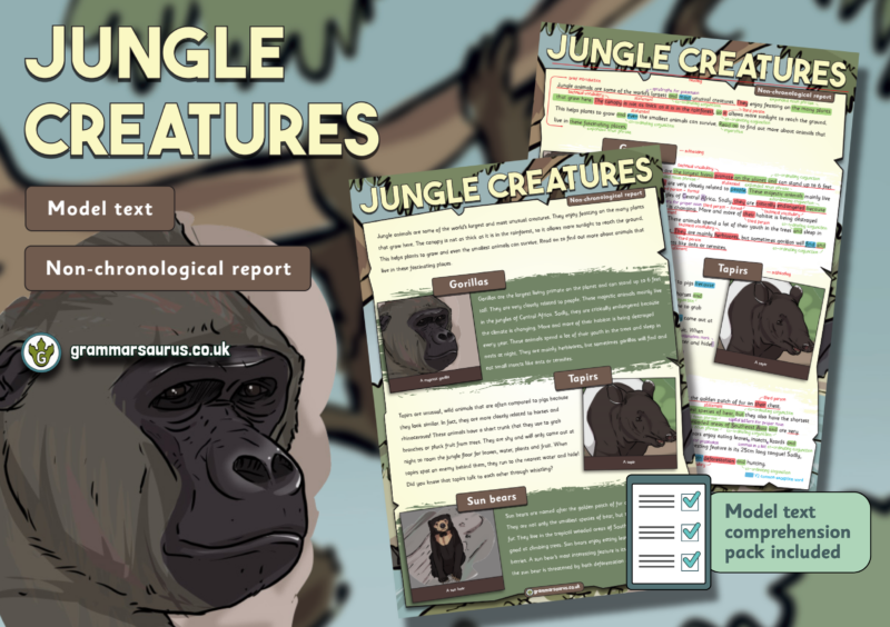 Year 2 Model Text – Non-chronological report – Jungle Creatures ...