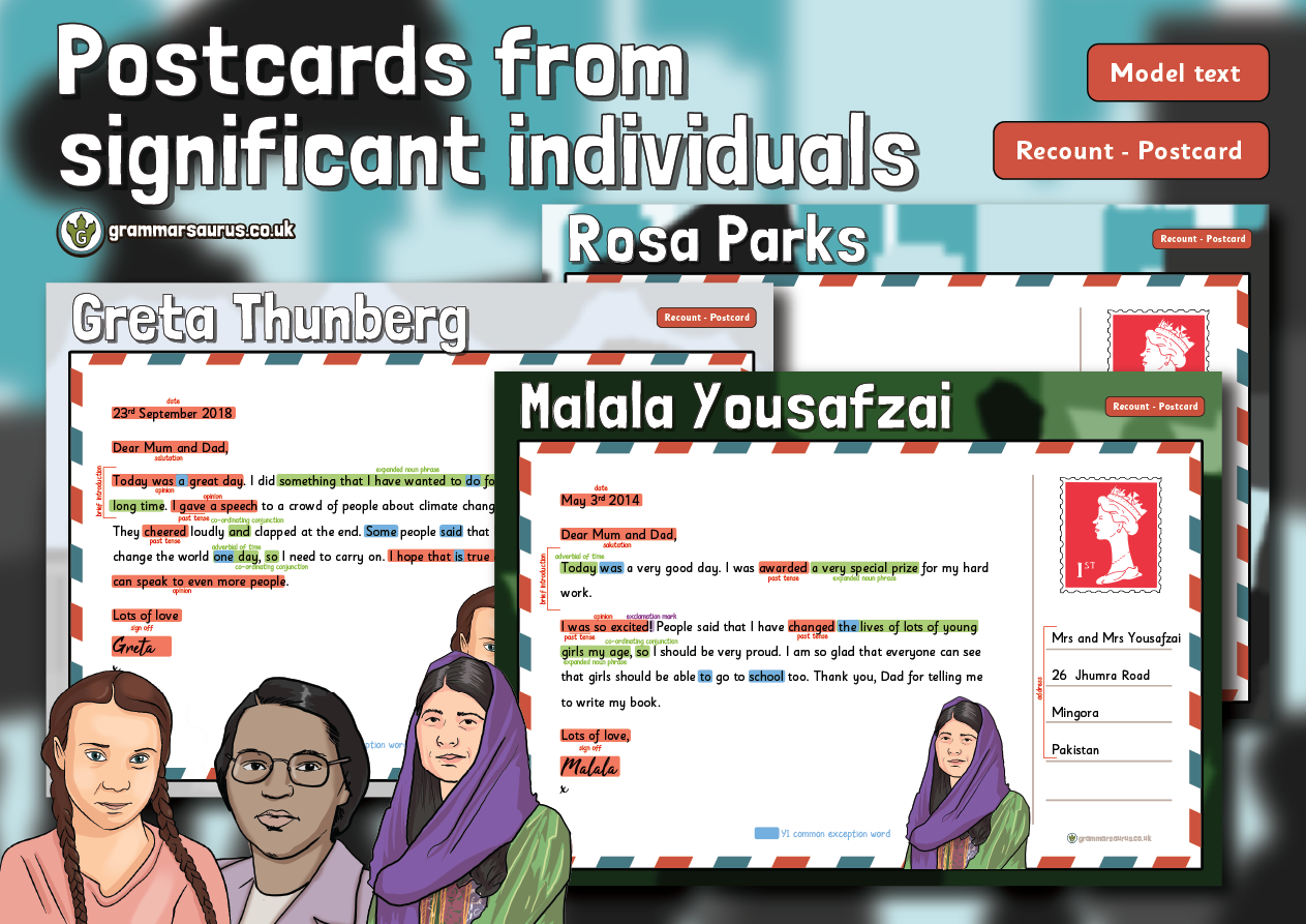 Year 1 Model Text – Recount – Postcard – Significant Individuals ...