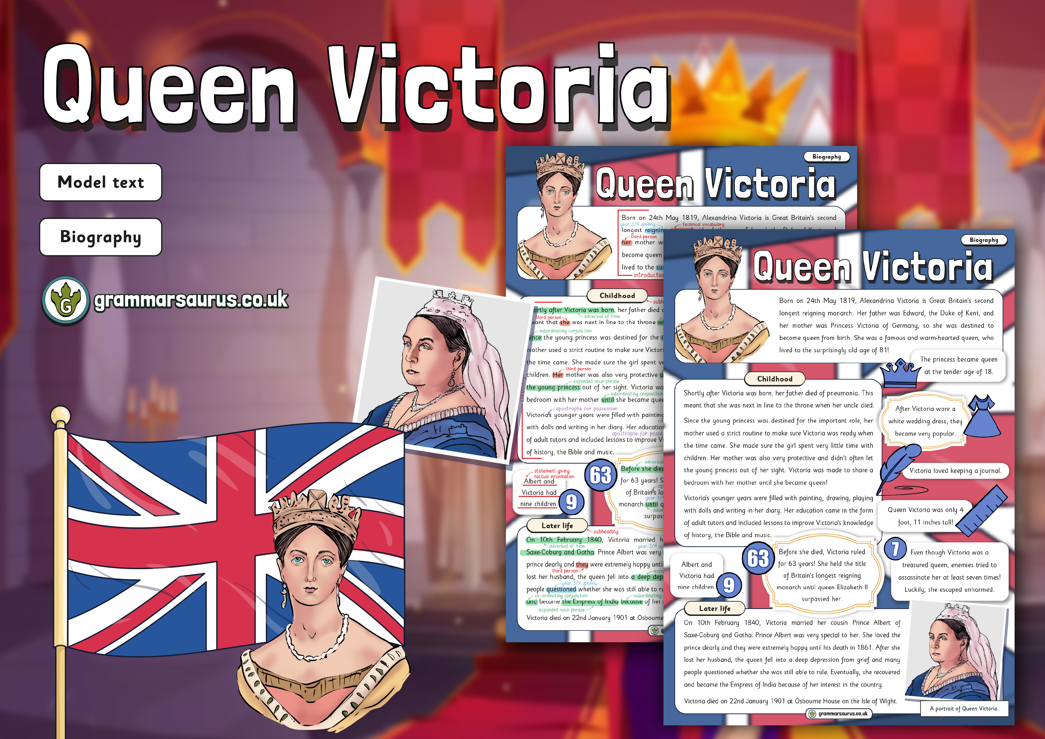 Year 3 Model Text – Biography – Queen Victoria - Grammarsaurus