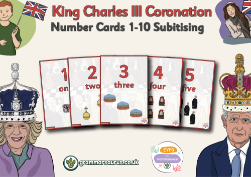 EYFS King Charles III Coronation – Number Cards 1-10 Subitising ...