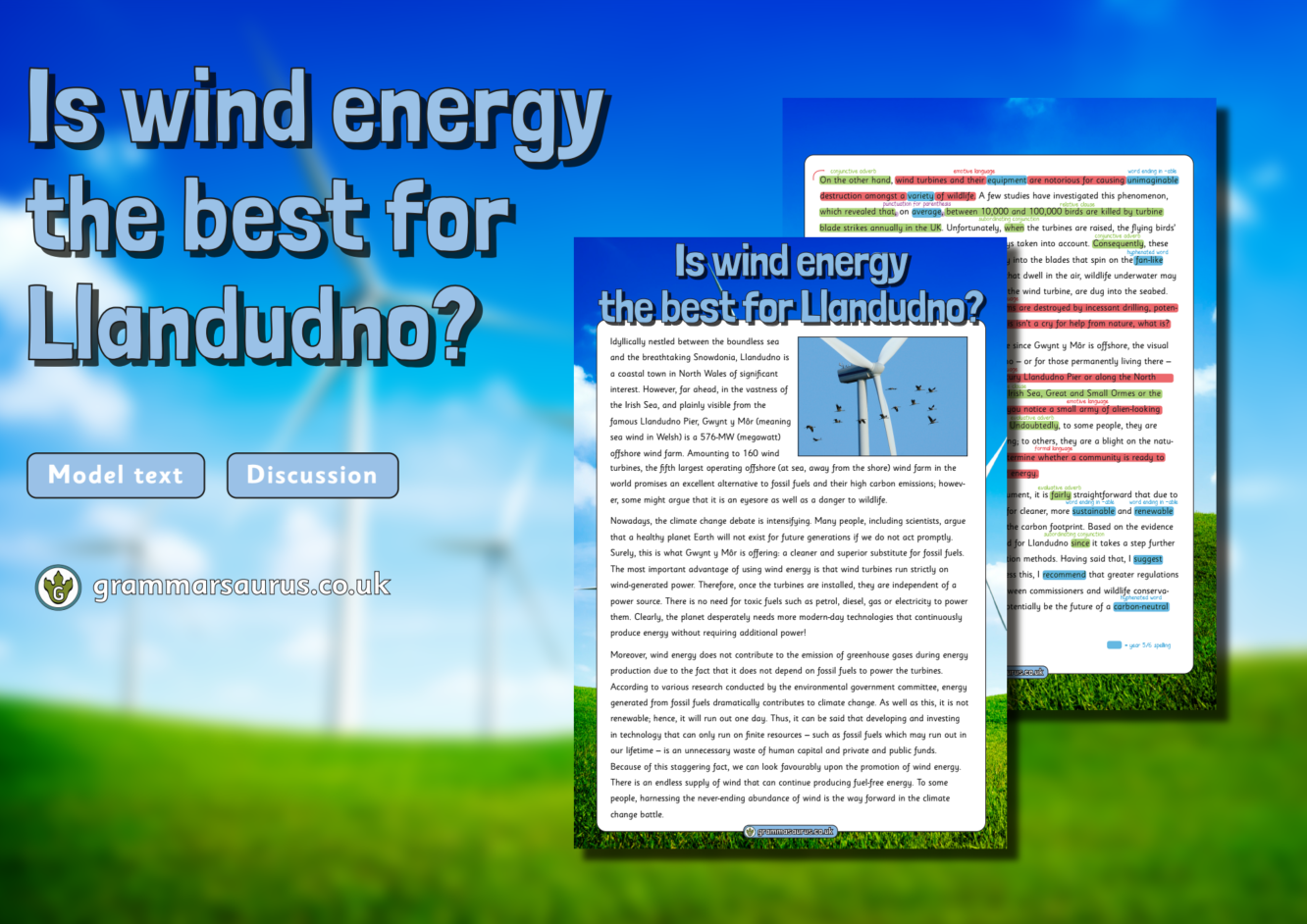 Year 5 Model Text – Discussion – Is wind energy the best for Llandudno ...