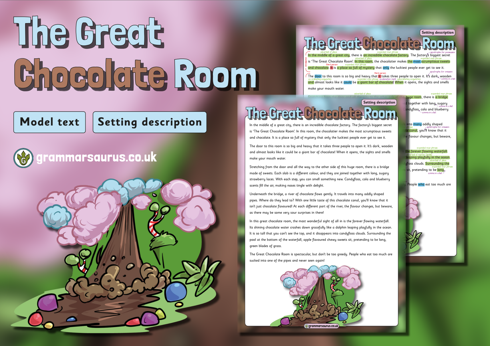Year 2 Model Text – Setting description – The Great Chocolate Room ...