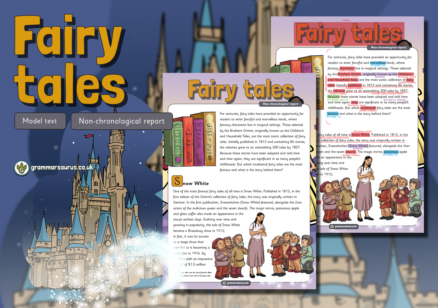 Year 5 Model Text – Non-chronological report – Fairy tales - Grammarsaurus