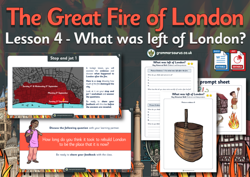 KS1 History – The Great Fire of London – What was left of London ...