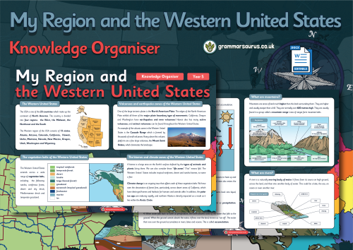 Year 5 Geography – My Region and the Western United States – Knowledge ...