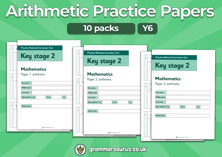 Y6 Maths - Arithmetic Practice Papers - Grammarsaurus